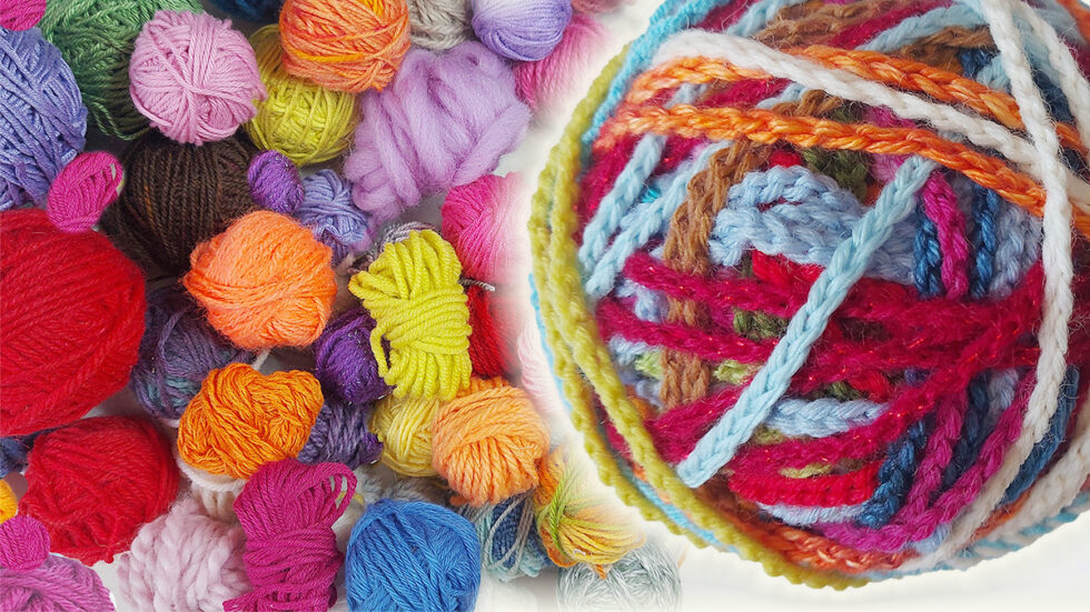 Turn leftover scraps into chunky yarn. A genius stashbusting idea ...
